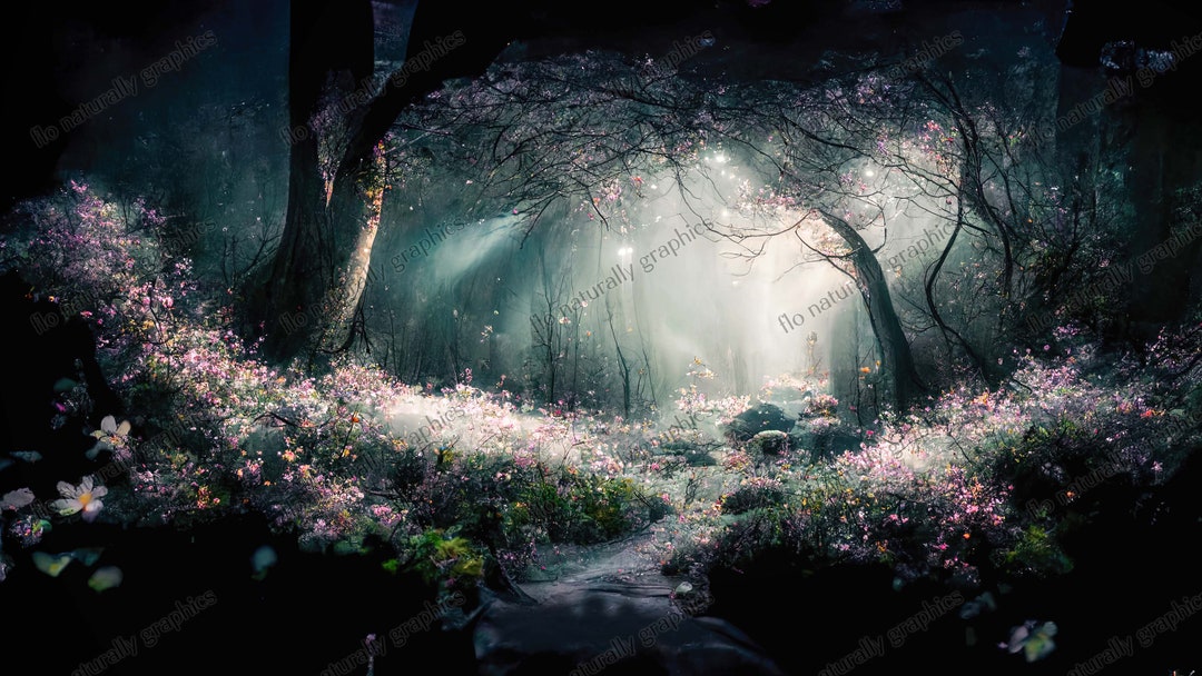 Mystical Forest High Resolution Digital Backdrop for Composites ...