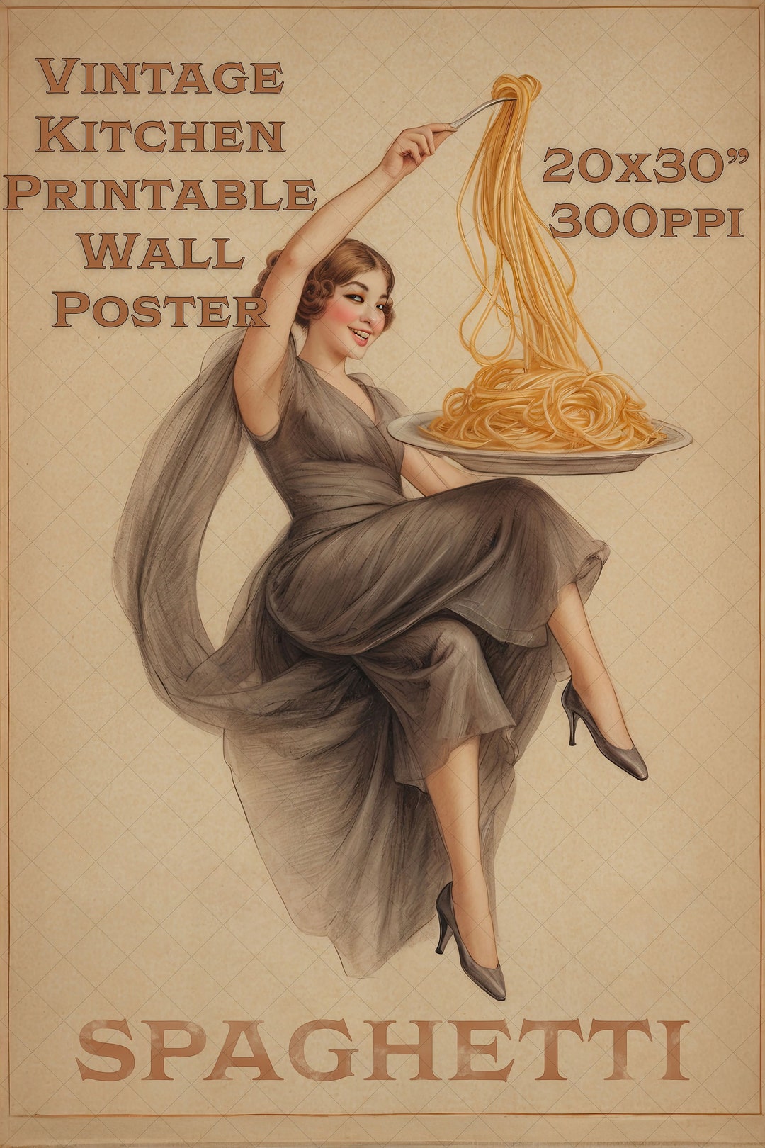 Vintage Spaghetti Kitchen Art Print: 1921 Baroni Ad (digital File) - Etsy