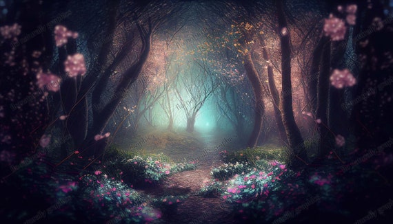 Mysterious Forest Background