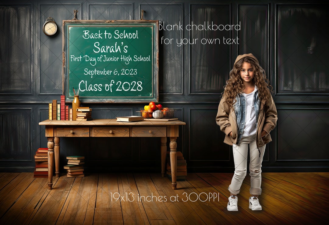 Back to School Digital Backdrop - 19x13 Inches - 300PPI - for ...