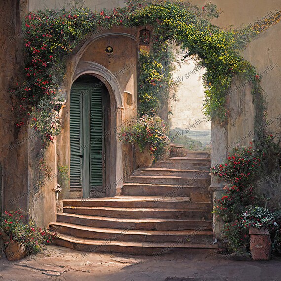 Italian Villa Courtyard