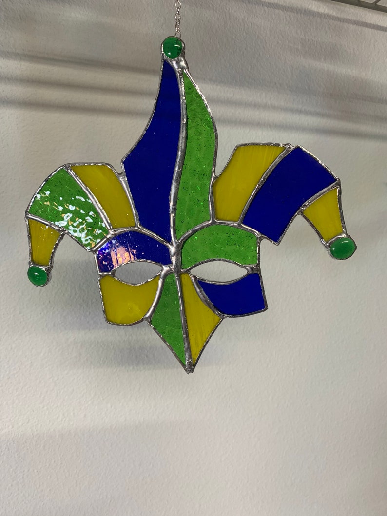New Stained Glass Mardi Gras Mask - Etsy