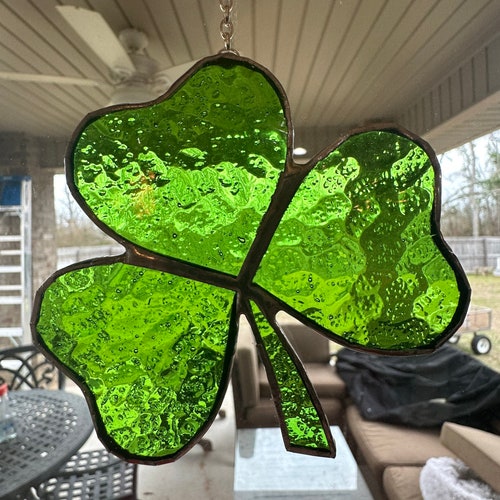 Custom Shamrock Stained Glass Panel - Etsy