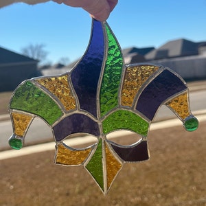 New Stained Glass Mardi Gras Mask - Etsy