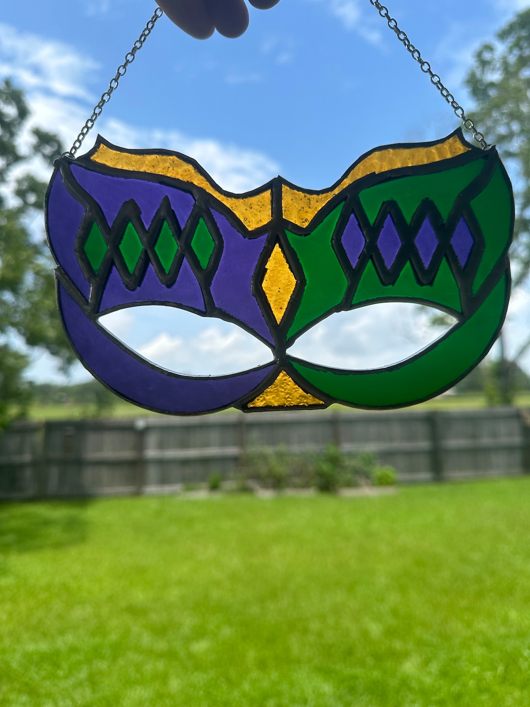Stained Glass Mardi Gras Mask - Etsy