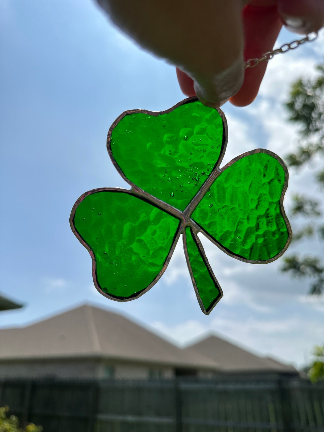 Stained Glass Shamrock Suncatcher. Ornament. Home and Seasonal Decor ...