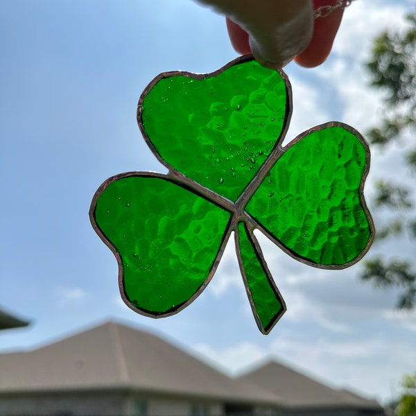 Shamrock Glass Decorations - Etsy