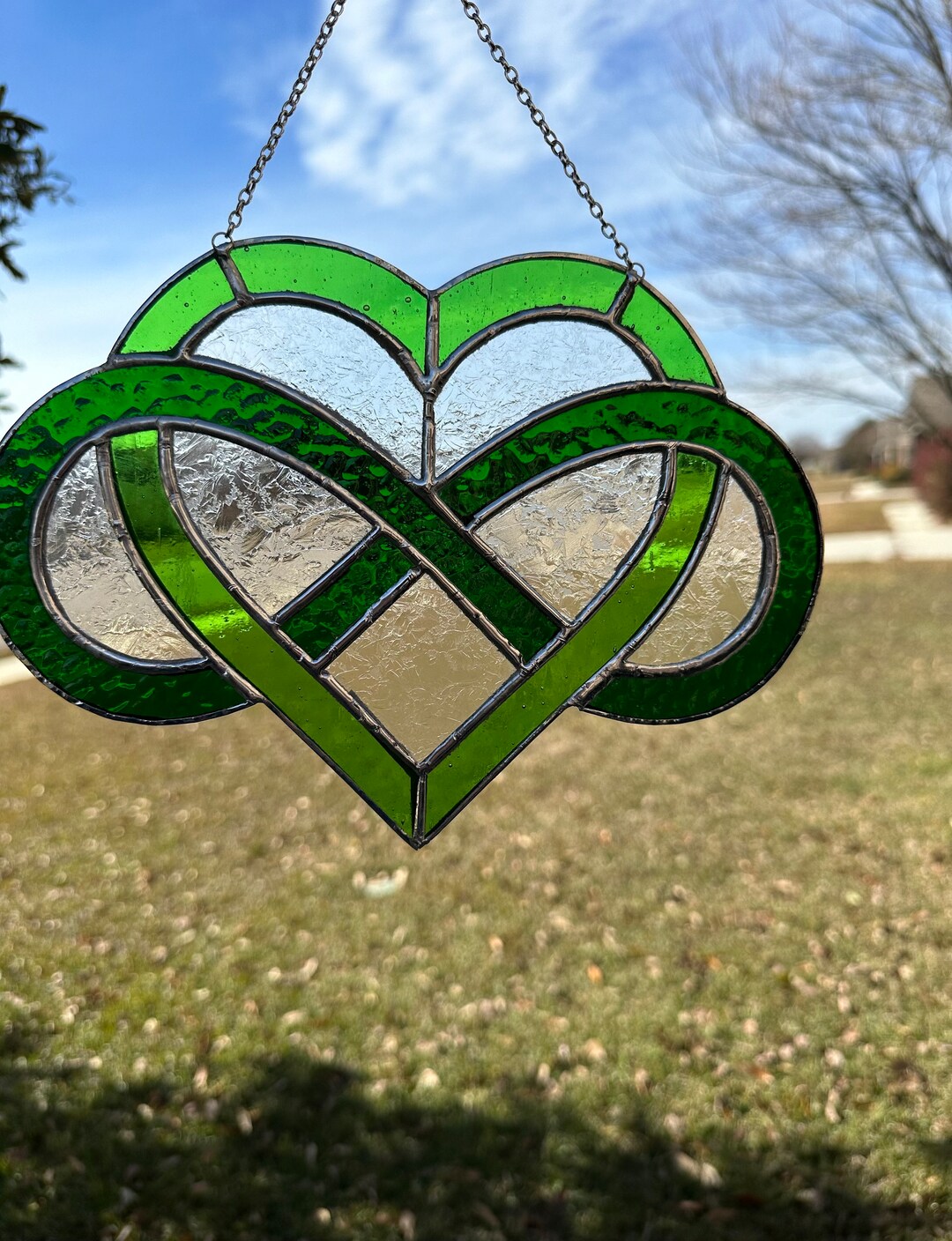 Stained Glass Infinity Heart Panel - Etsy