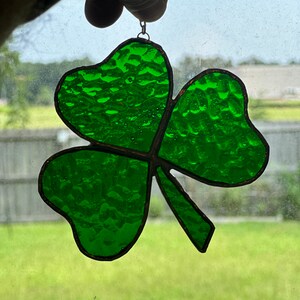 Stained Glass Shamrock Suncatcher. Great Gift Idea. Christmas Present ...