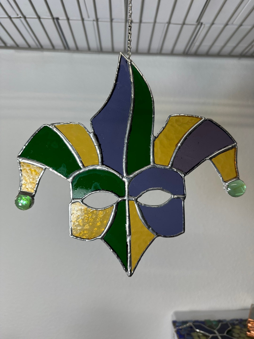 New Stained Glass Mardi Gras Mask - Etsy