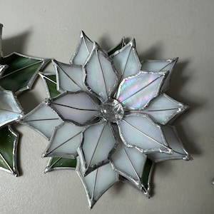 Trio of Stained Glass Poinsettias - Etsy