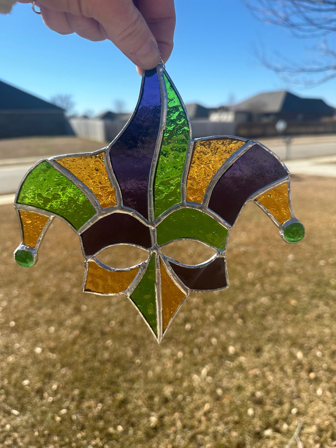 New Stained Glass Mardi Gras Mask - Etsy