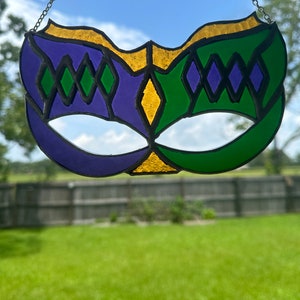 Stained Glass Mardi Gras Mask - Etsy