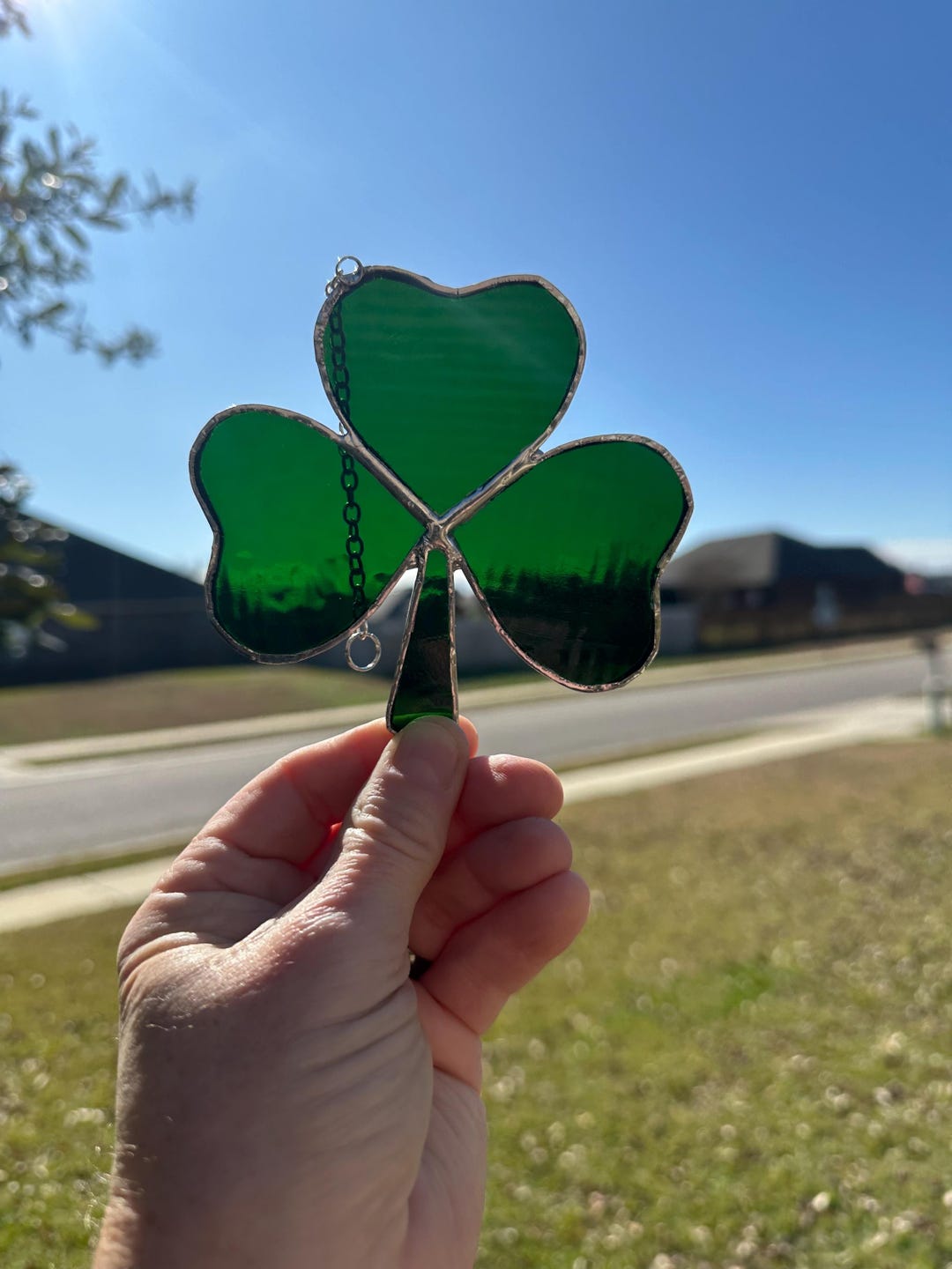 Stained Glass Shamrock Suncatcher. Ornament. St. Patrick’s Day. Home ...