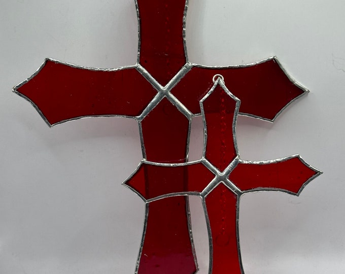 Pair of Stained Glass Crosses - Etsy