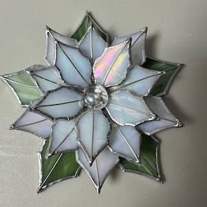 Trio of Stained Glass Poinsettias - Etsy