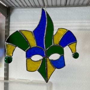 Stained Glass Mardi Gras Mask - Etsy