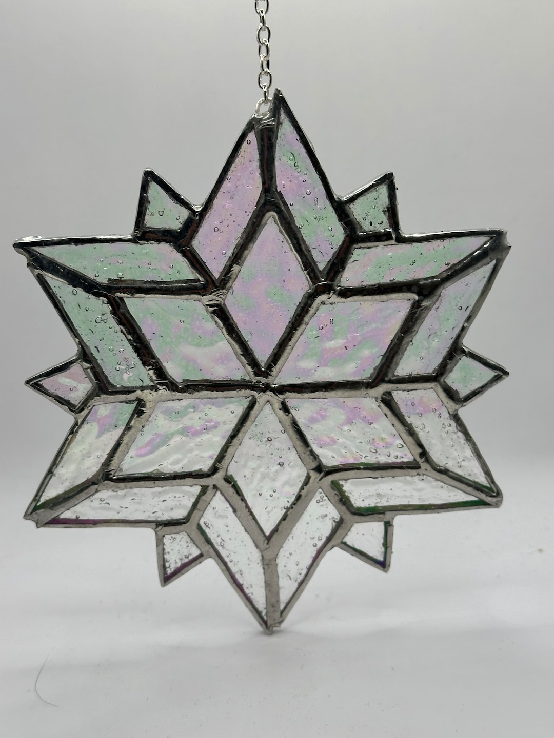 Stained Glass Snowflake - Etsy