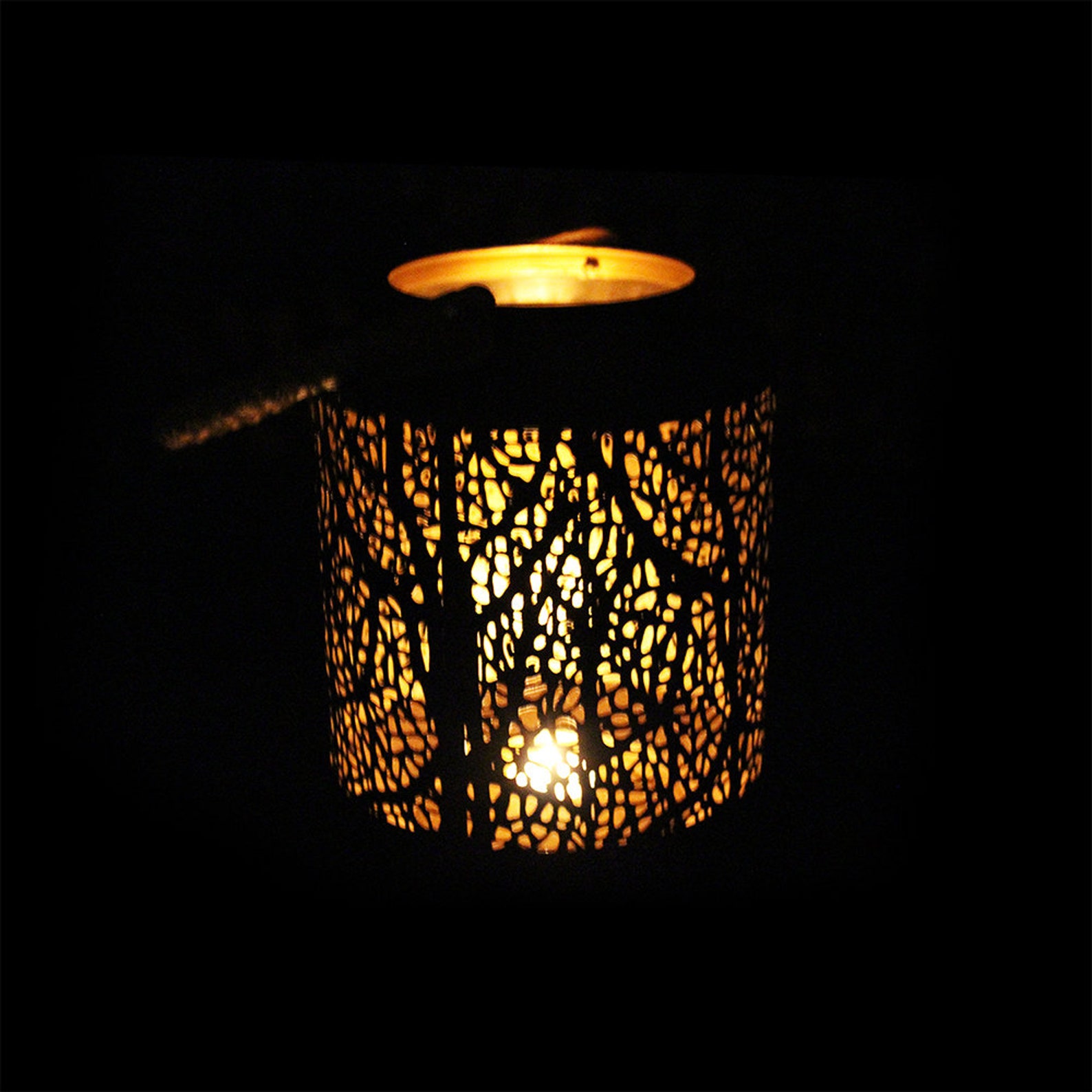 Tribal Soul Spirit Lamp - Wood & Metal Lantern Candle Tea Light Holder ...