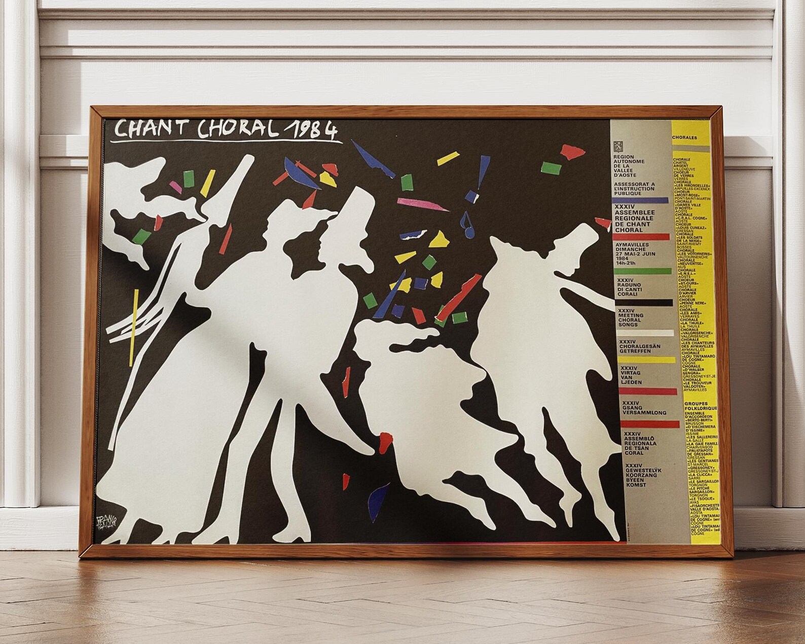 Chant Choral - Retro 80s Poster - Original Vintage Poster - Franco ...