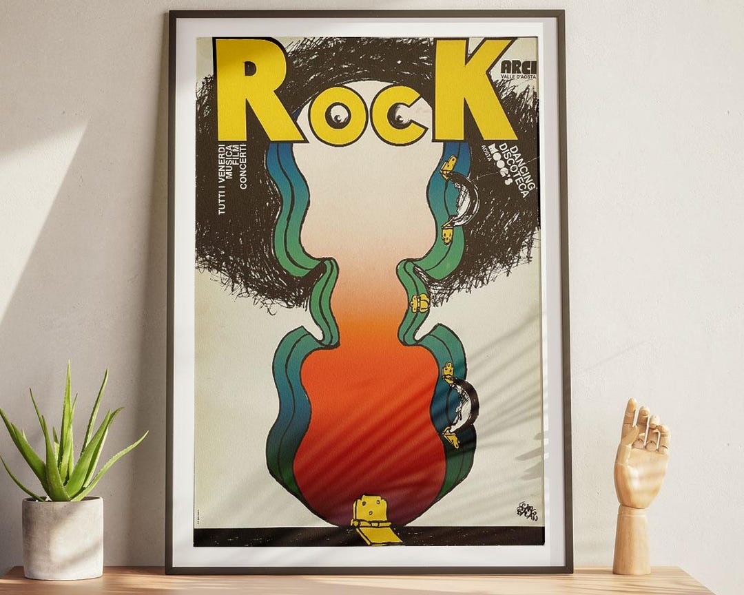 Rock Event Poster - 70s Poster - Original Vintage Poster - Franco Balan ...