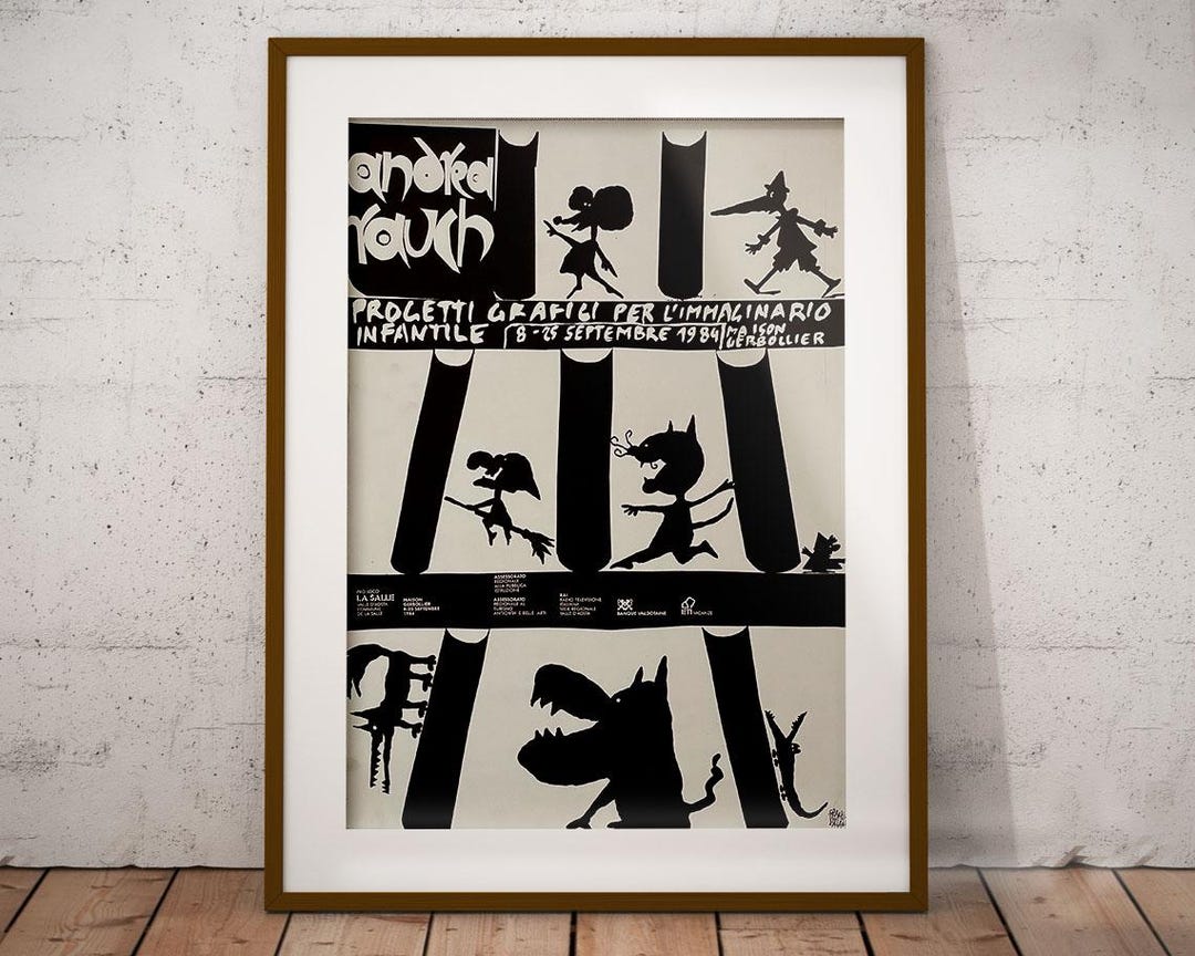 B&W Poster 80s Illustration Poster Vintage Poster Franco Balan Vintage ...