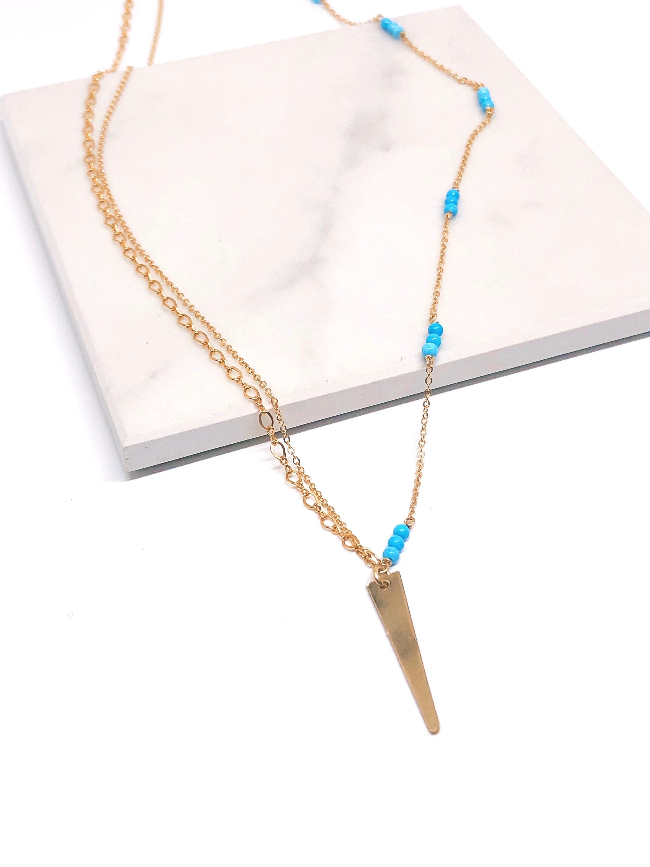 Gold Spike Necklace 14k Gold Filled Jewelry 14k Gold Filled | Etsy