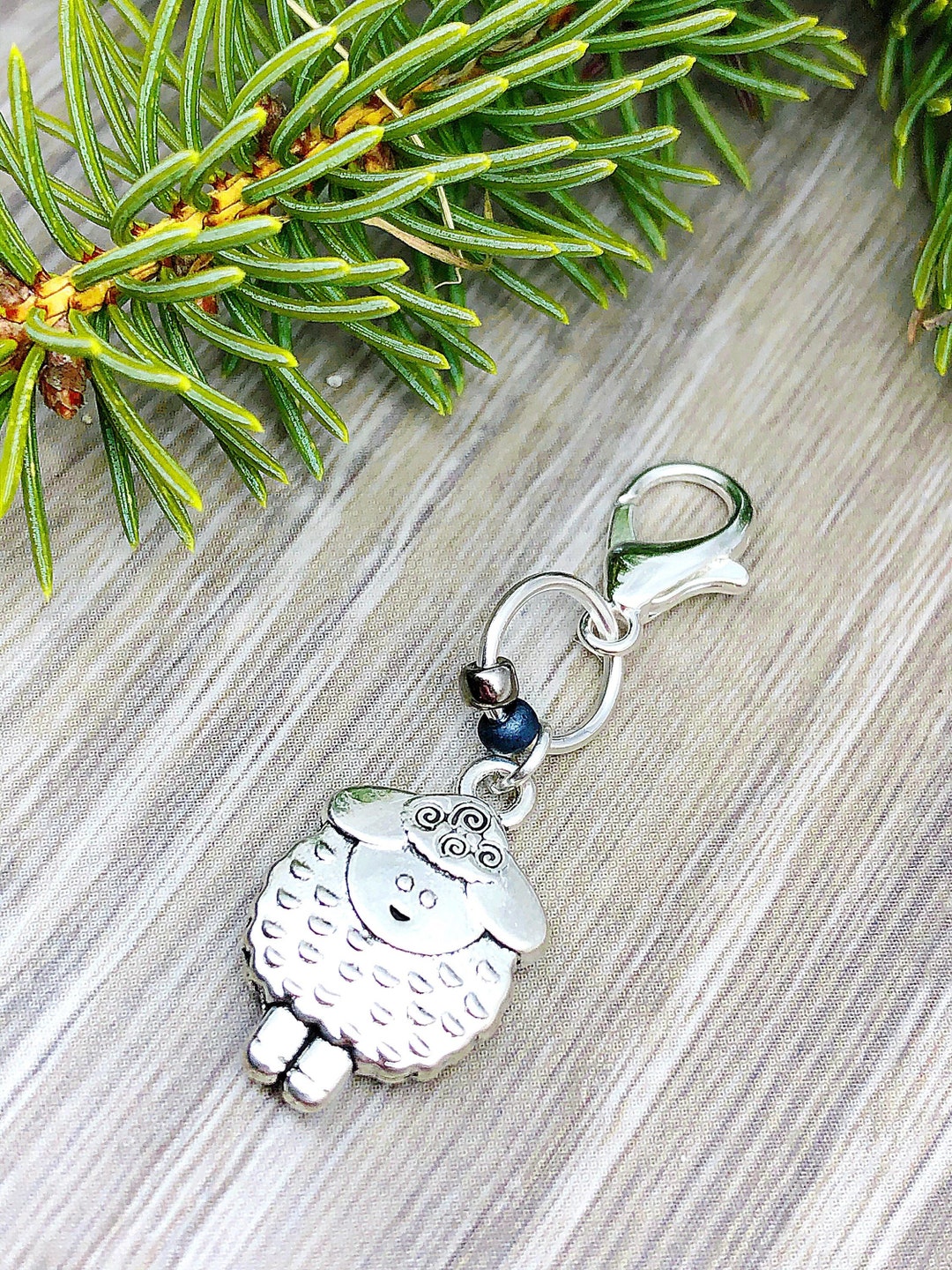 Silver Sheep Charm, Knitting Crochet Accessory, Zipper Pull - Etsy