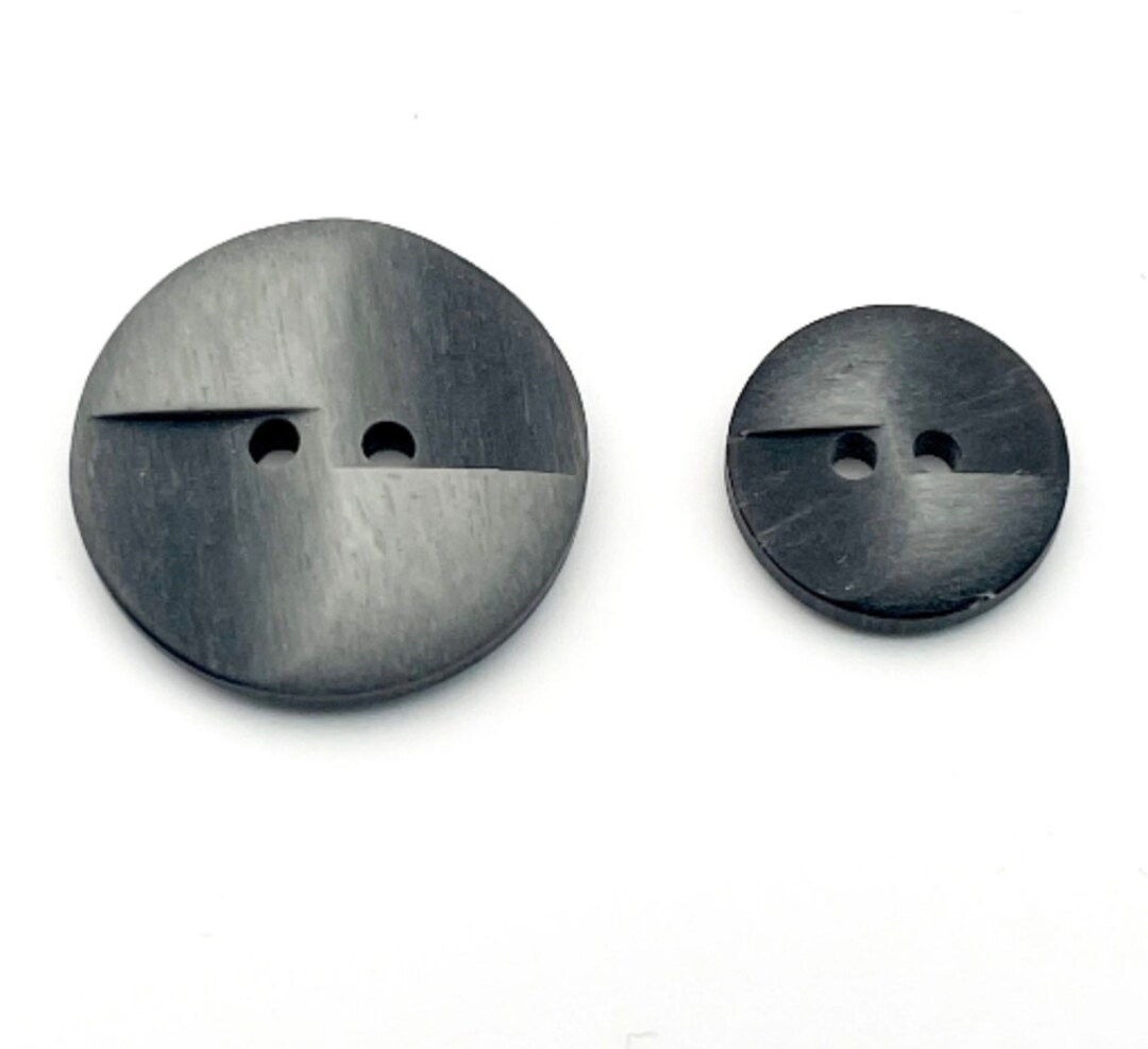 Textured Black and Gray Buttons With 2 Holes 15mm or 23mm BU 40 - Etsy