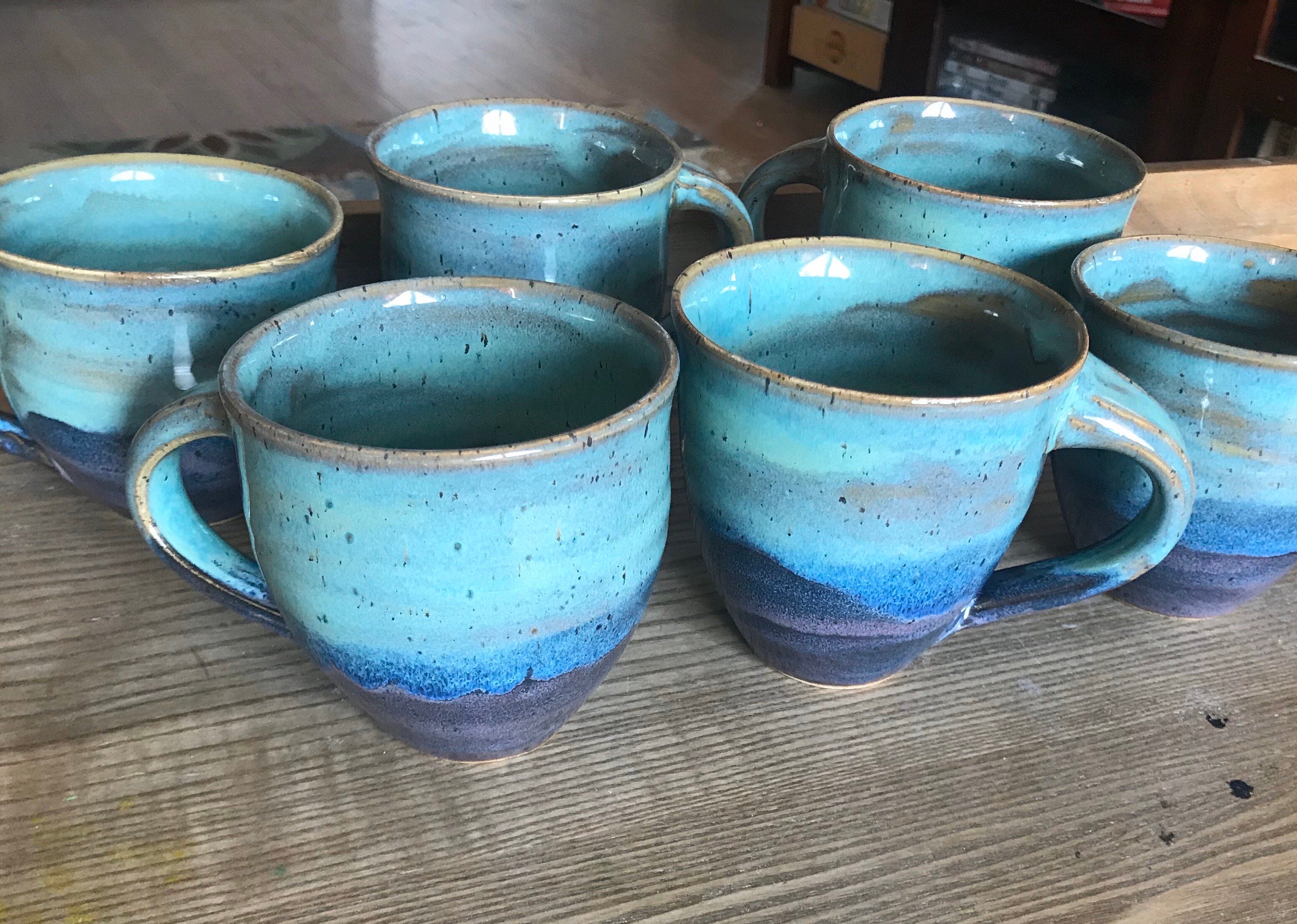 Turquoise Landscape Ceramic Mug | Etsy