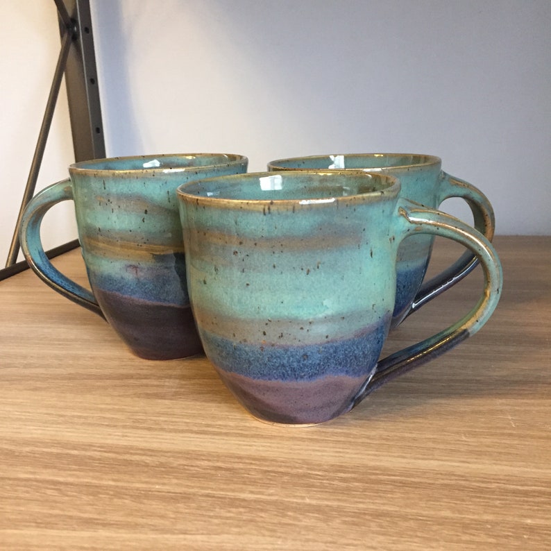 Turquoise Landscape Ceramic Mug - Etsy