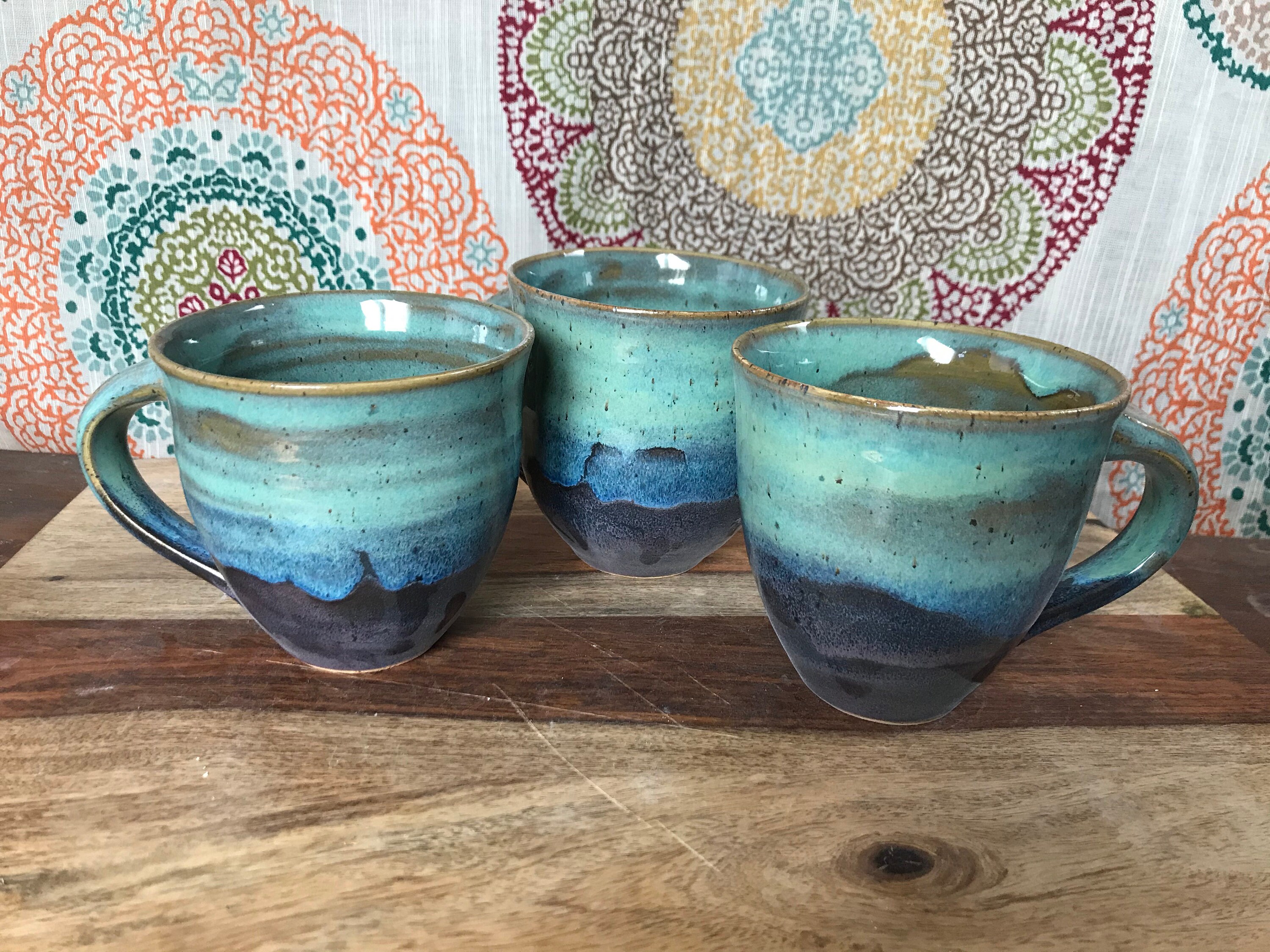 Turquoise Landscape Ceramic Mug | Etsy