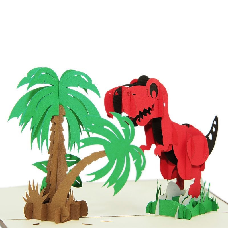 T-rex Dinosaur 3D Pop up Card - Etsy