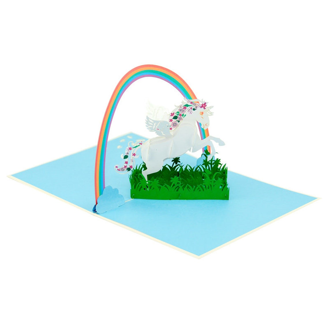 Unicorn Over the Rainbow 3D Pop-up Card - Etsy