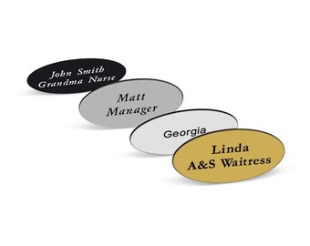 Name Tag Pin Badge - Etsy