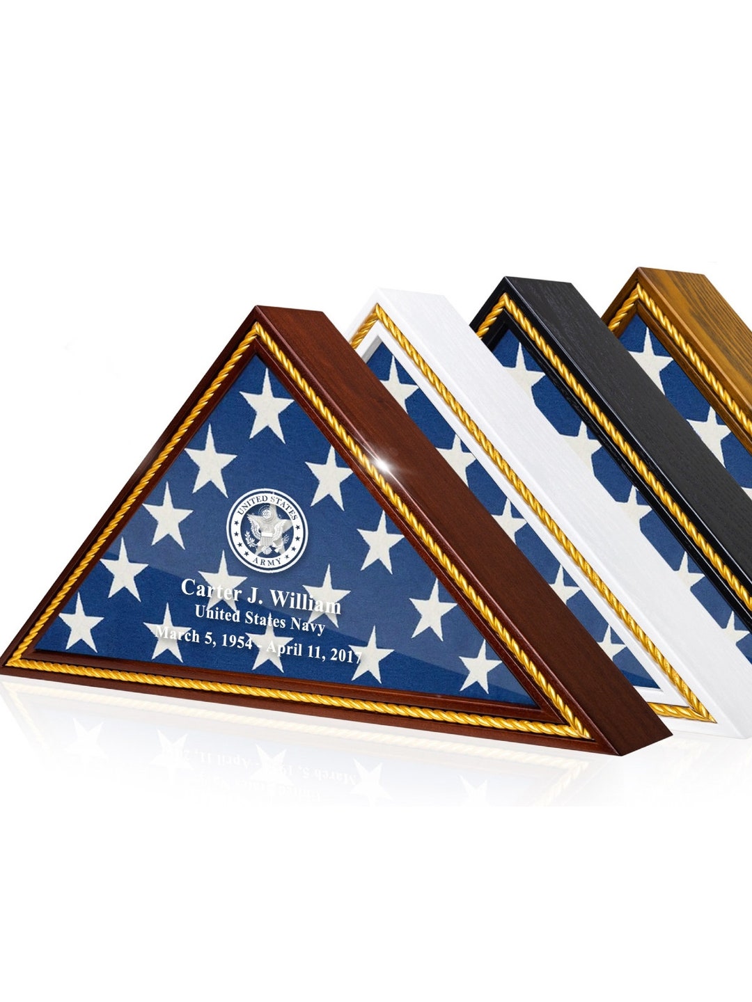 Personalized Flag Display Case – Military Burial Flag Box 5x9.5 FT ...