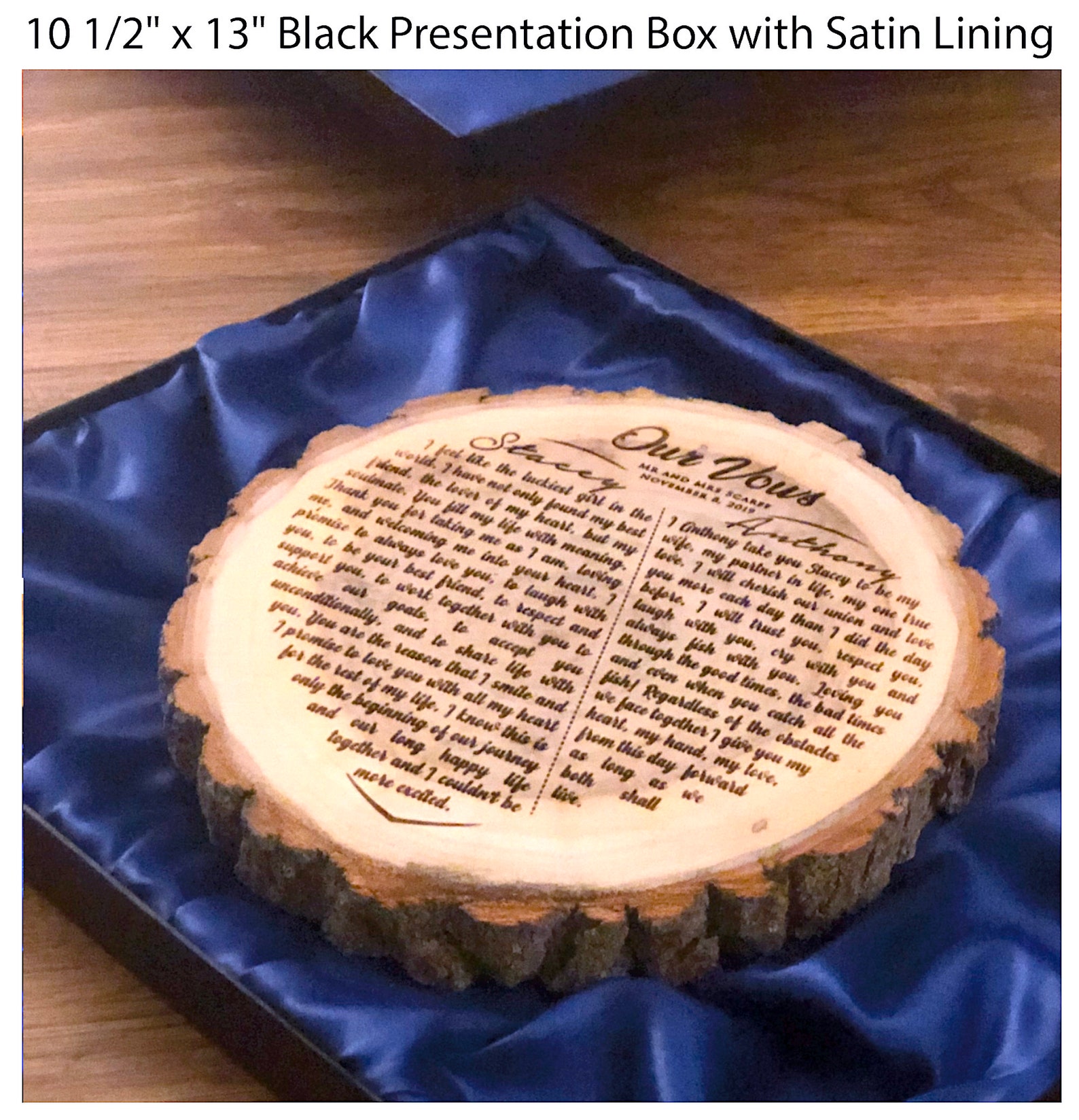 Engraved Heart Shape Vows Wall Sign Personalized Wedding | Etsy