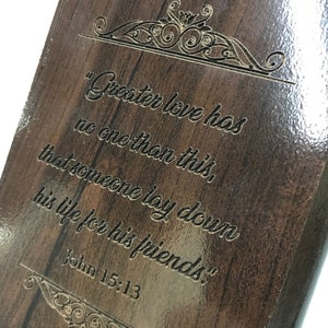 Personalized Engraved Bible Verses on Wood With Stand - Etsy