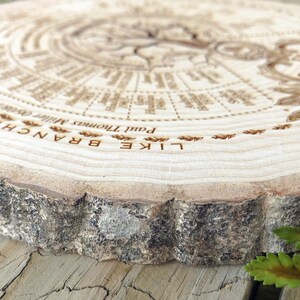 Rustic Family Tree Art on Wood, Engraved Personalized Genealogy Chart ...