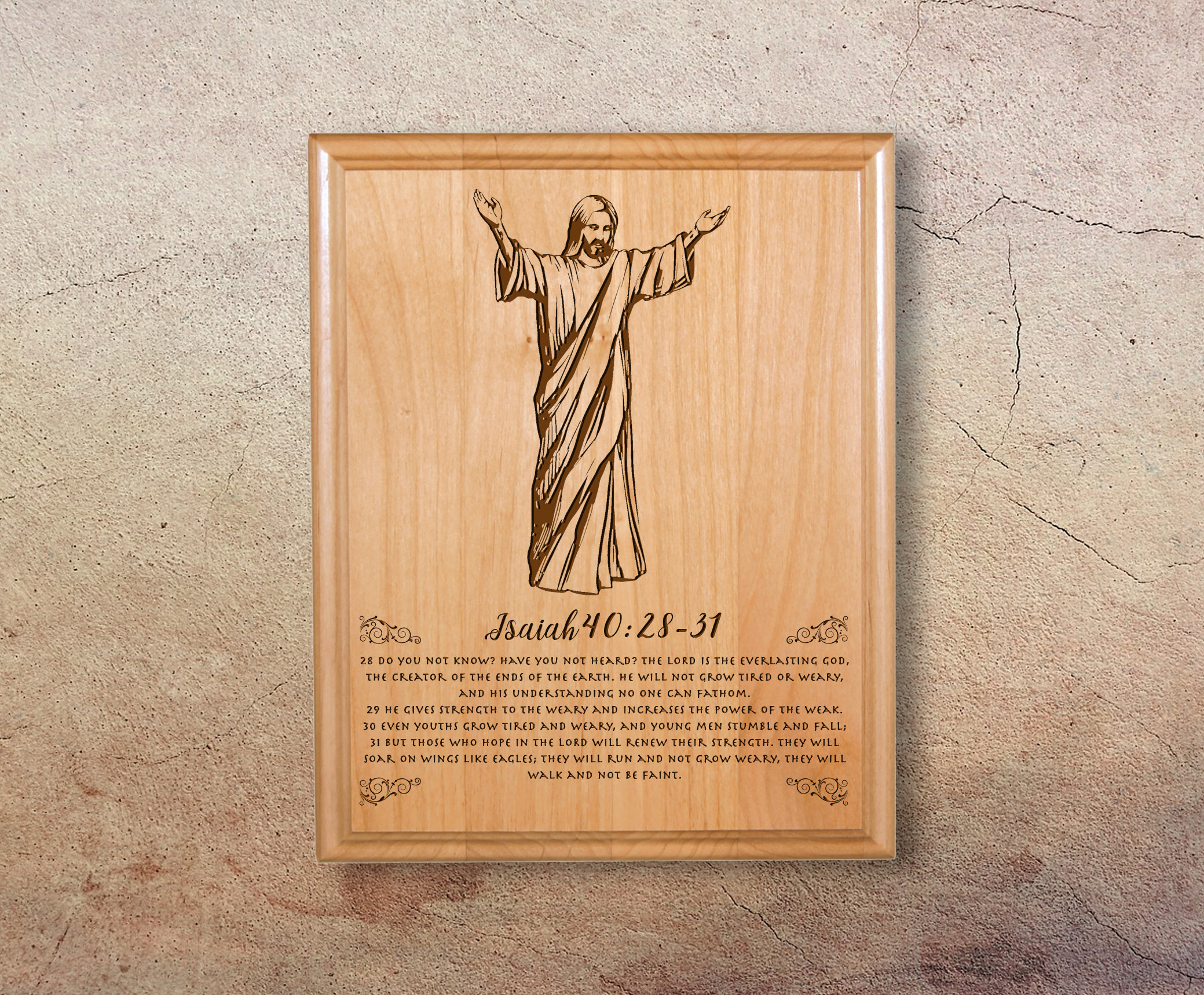 Personalized Engraved Bamboo Plaque: Religious Verses, Thank You Gift ...