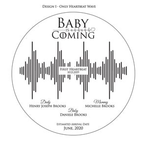 Personalized Engraved First Heartbeat Sound Wave, First Fetus Picture ...