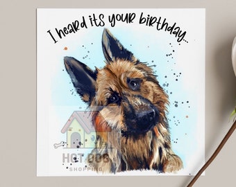 German Shepherd Greeting Card Birthday Card Special - Etsy