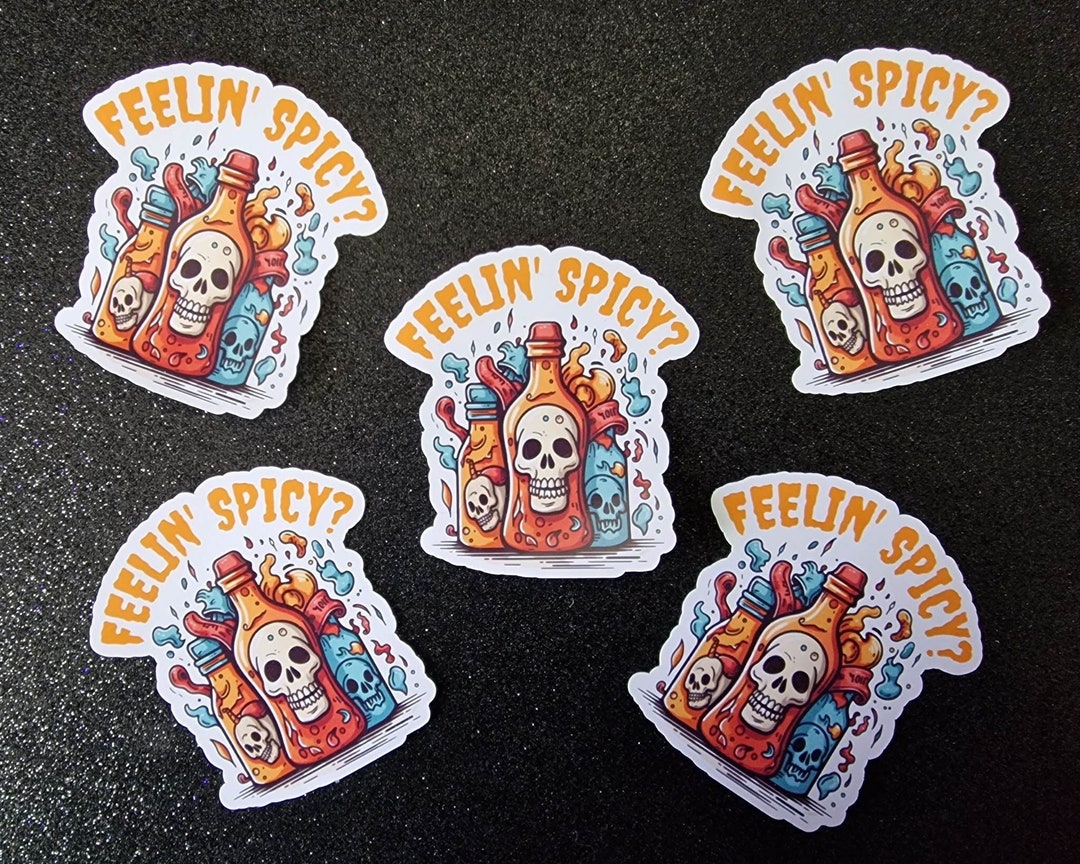 Cute Hot Sauce Tobasco Sticker - Feelin' Spicy - Sticker - Etsy
