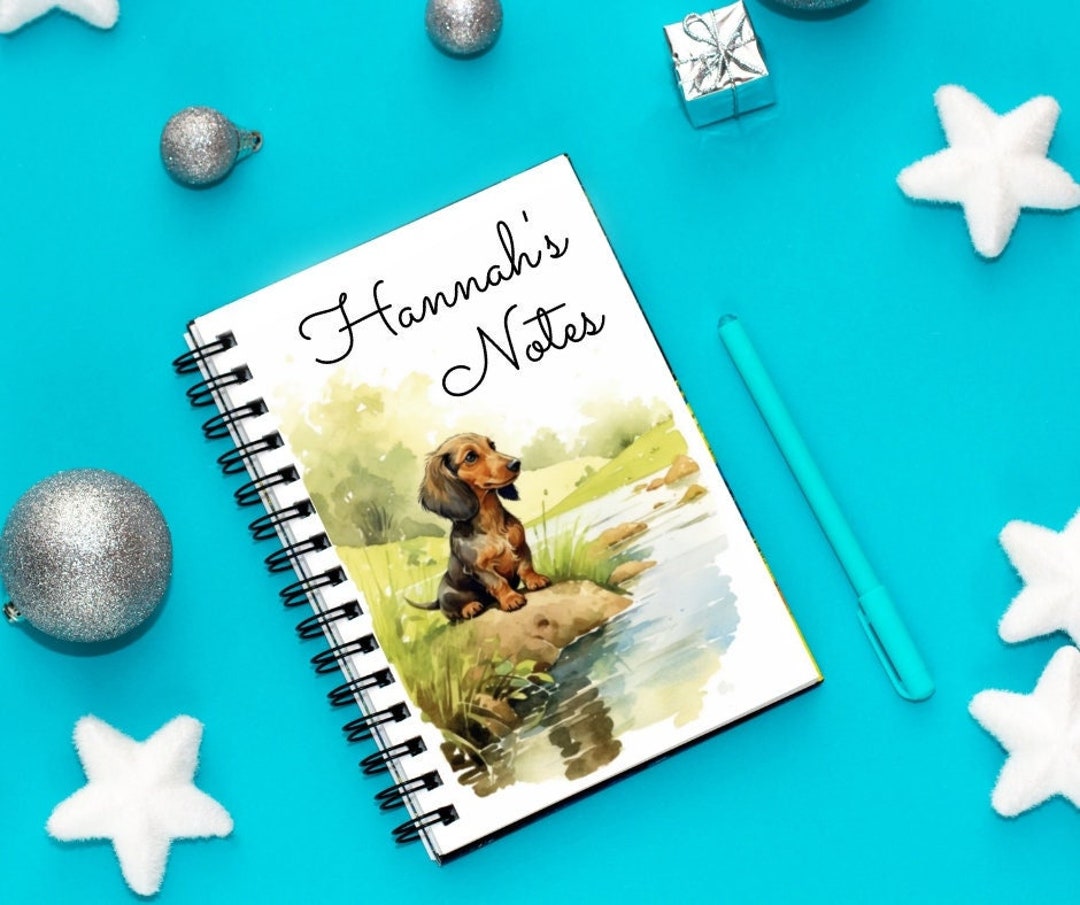 Personalisation Available: A5 Notebook Journal Dream Diary - Dachshund ...