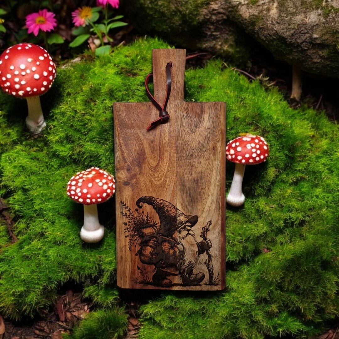 Scandi Gnome Gonk - Kitchen - Bar Chopping Board - Acacia Wood ...