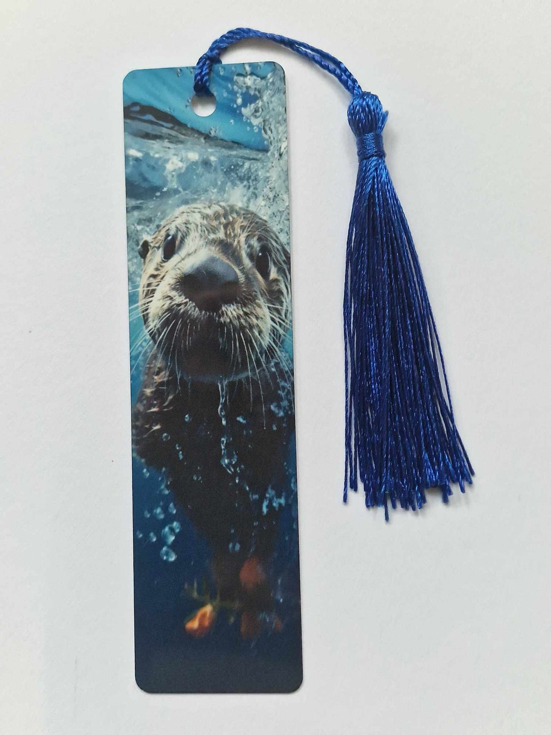 Metal Bookmarks Cute Otter Swimming Underwater - Etsy
