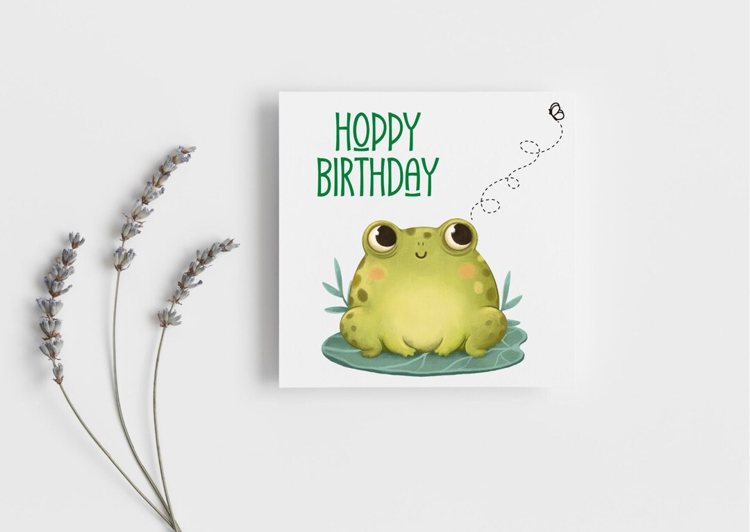 Frog Toad Amphibian Birthday Card - Etsy
