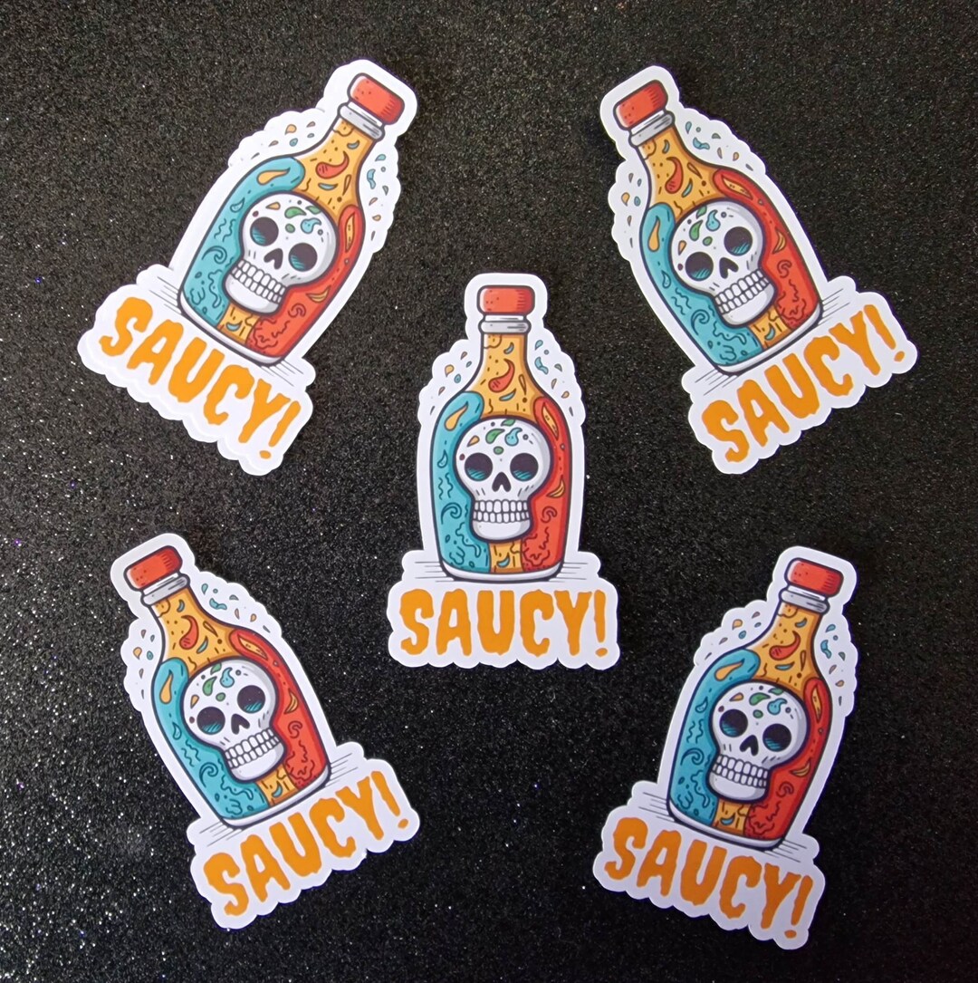 Cute Hot Sauce Tobasco Sticker - Saucy! - Sticker - Etsy