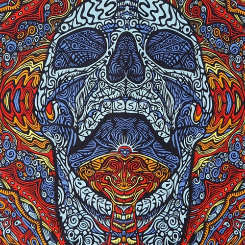 3D Screaming Skull Tapestry Trippy Psychedelic Wall Art | Etsy