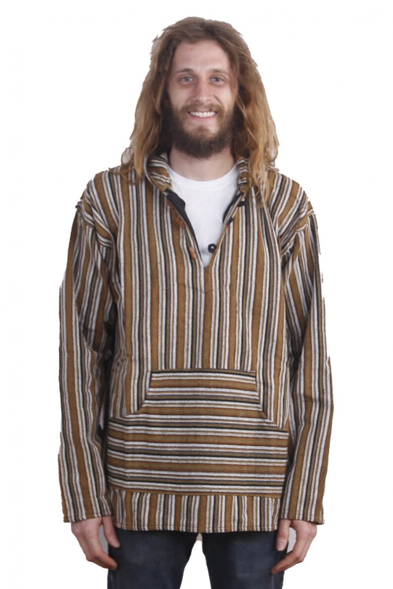 Woven Baja Hoodie Pullover Drug Rug Unique Funky Hooded Jacket - Etsy